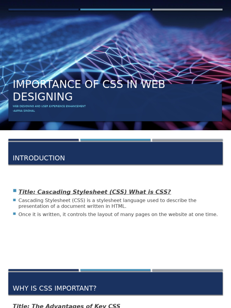 Importance of CSS in Web Designing | PDF