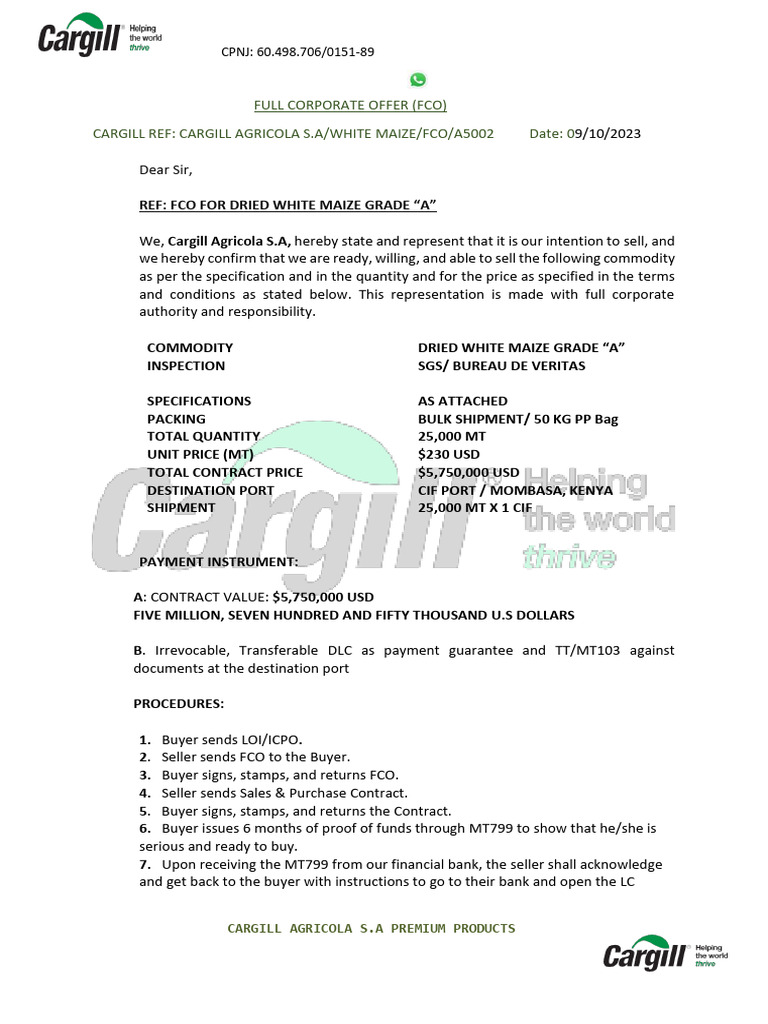 Fco For Abs Trading LLC Company 1 | PDF | Letter Of Credit