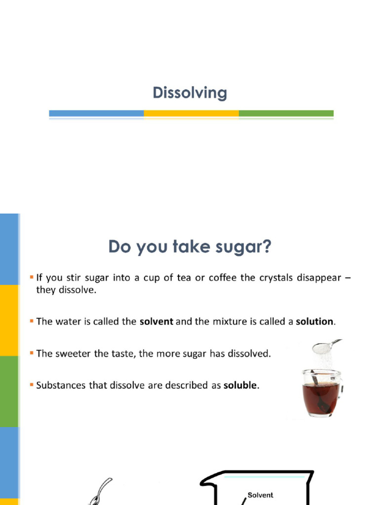Science Notes About Dissolving | PDF