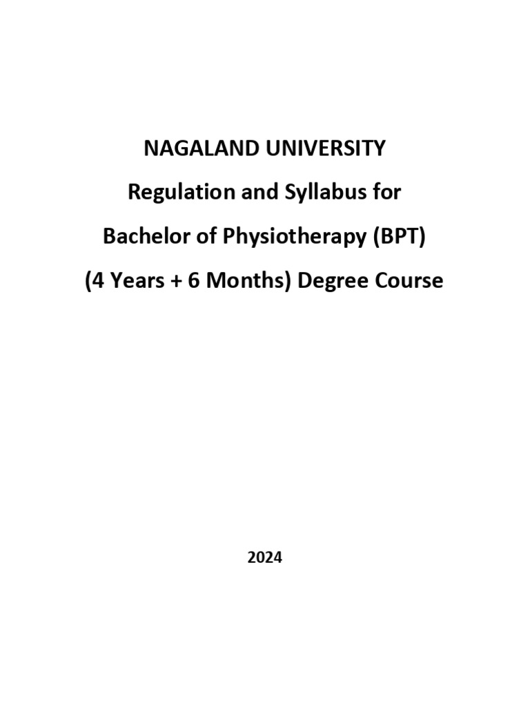 BPT Syllabus | PDF | Vertebral Column | Vertebra
