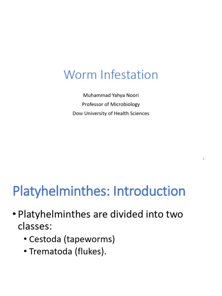 Worm Infestation 19-05-25 | PDF | Medical Specialties | Microbiology