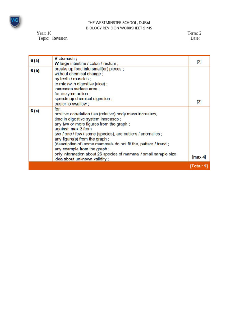 Biology Revision MS-2 | PDF
