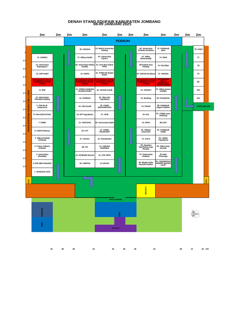 Denah Stand Edufair Jombang 2025 | PDF