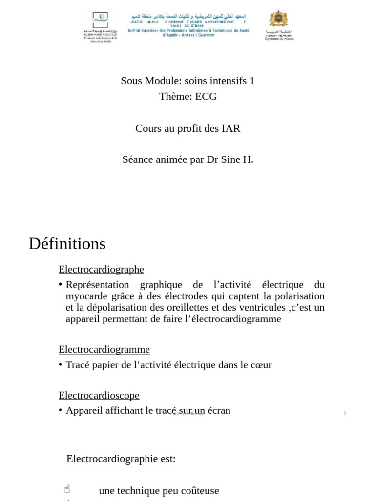 Ecg | PDF | Électrocardiographie | Physiologie