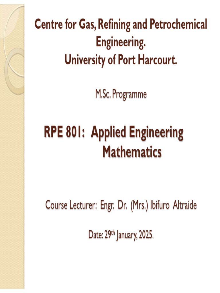 CGRP MSC Applied Engrg Maths 3 PDF | PDF | Partial Differential Equation | Ordinary Differential ...