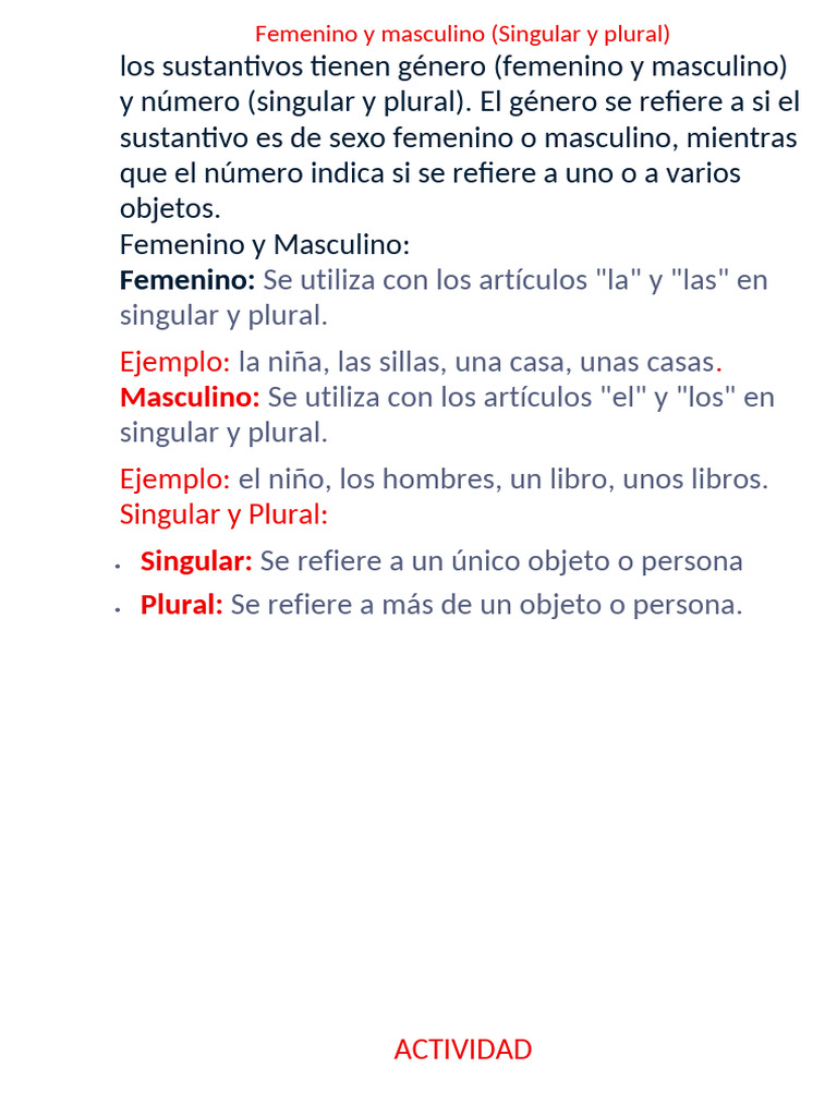 Femenino y Masculino | PDF