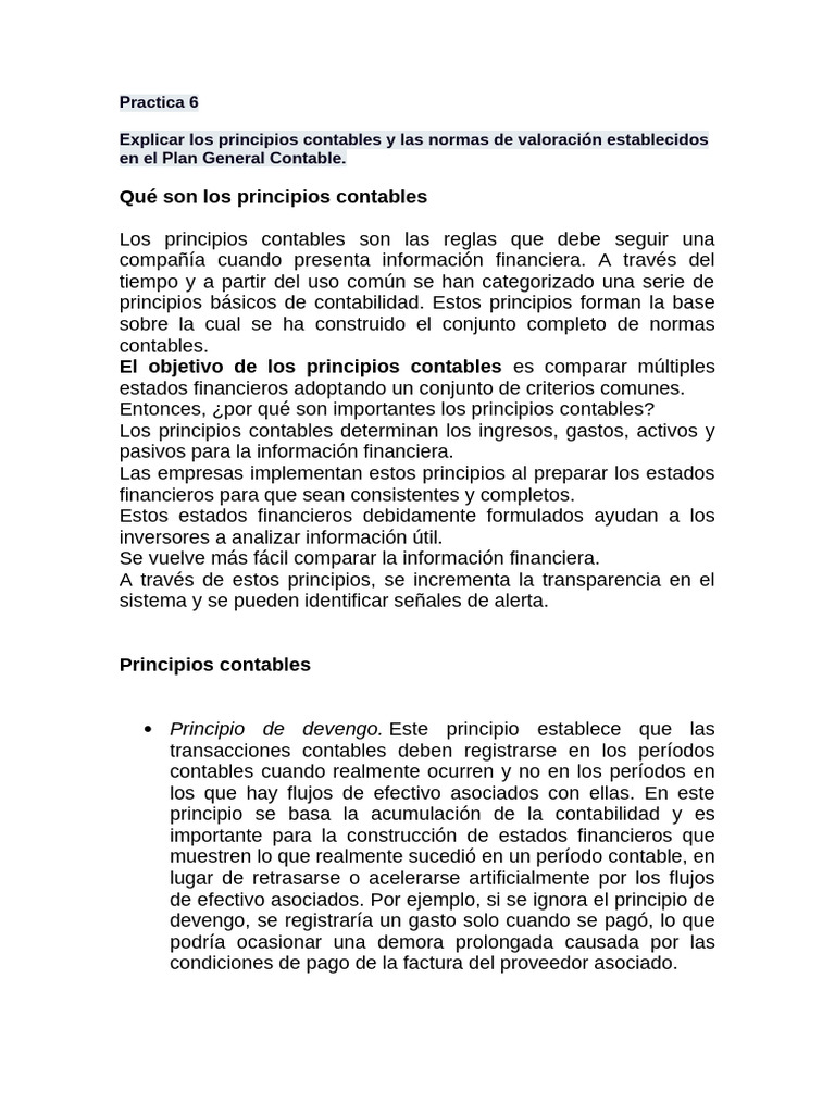 Principios y Normas Contables Esenciales | PDF | Contabilidad | Estado ...