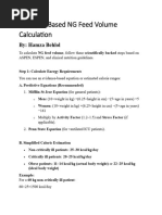 Bolus Feeding Guidelines and Calculations | PDF