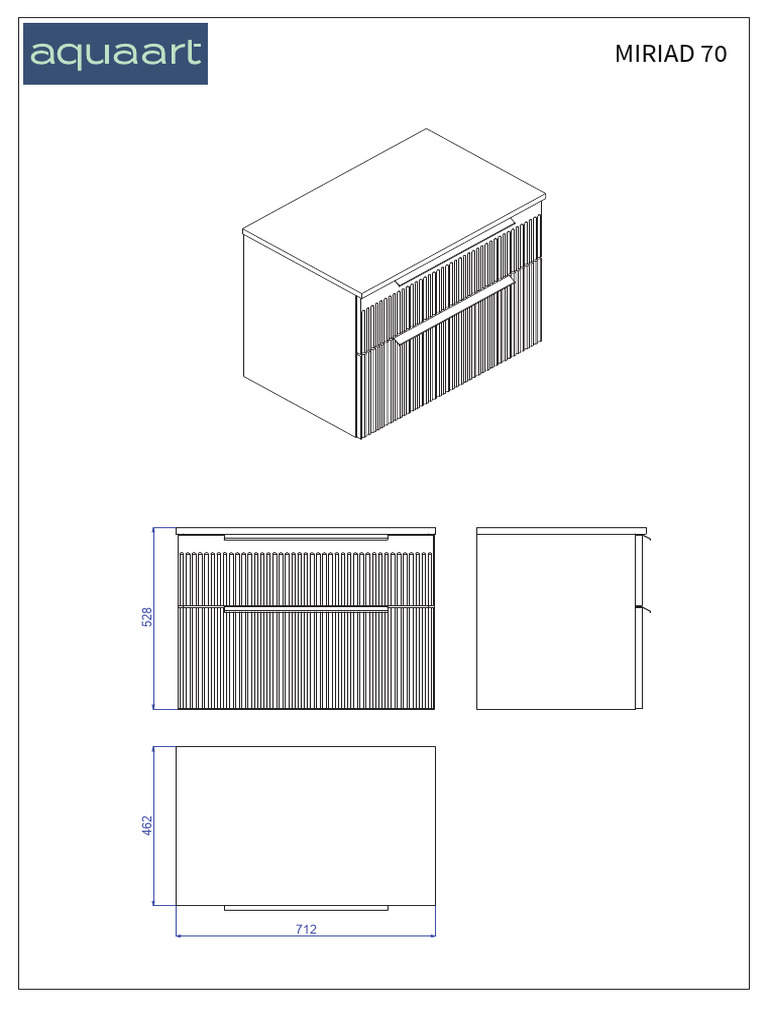 Miriad 70 Lower Cabinet With Top | PDF