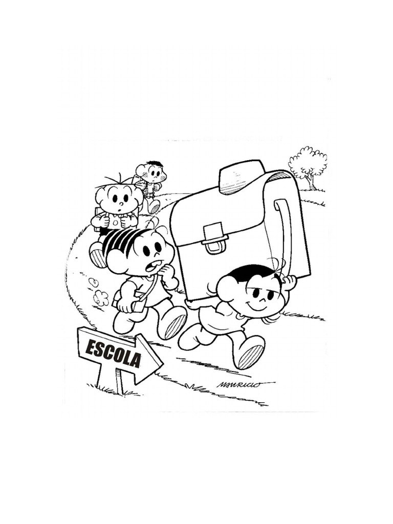 Turma Da Mônica Indo Pra Escola | PDF