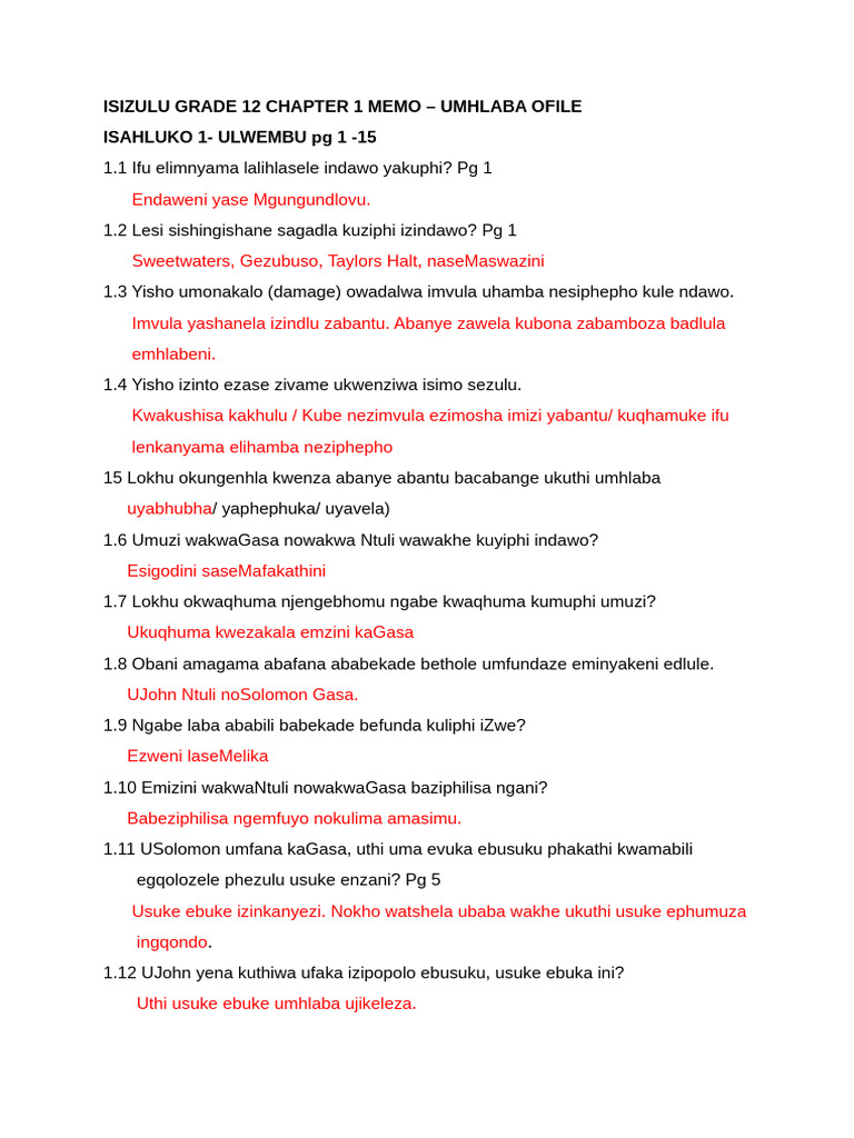 Umhlaba Ofile: Isahluko 1 Memo | PDF | Tropical Cyclones | Tropics