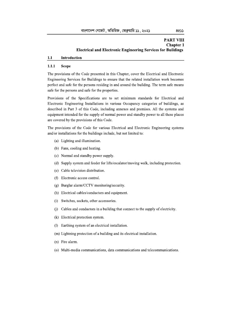 BNBC For Electrical | PDF