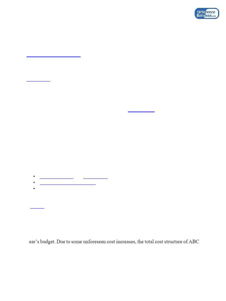 Difference Between Discretionary and Committed Fixed Costs | PDF ...
