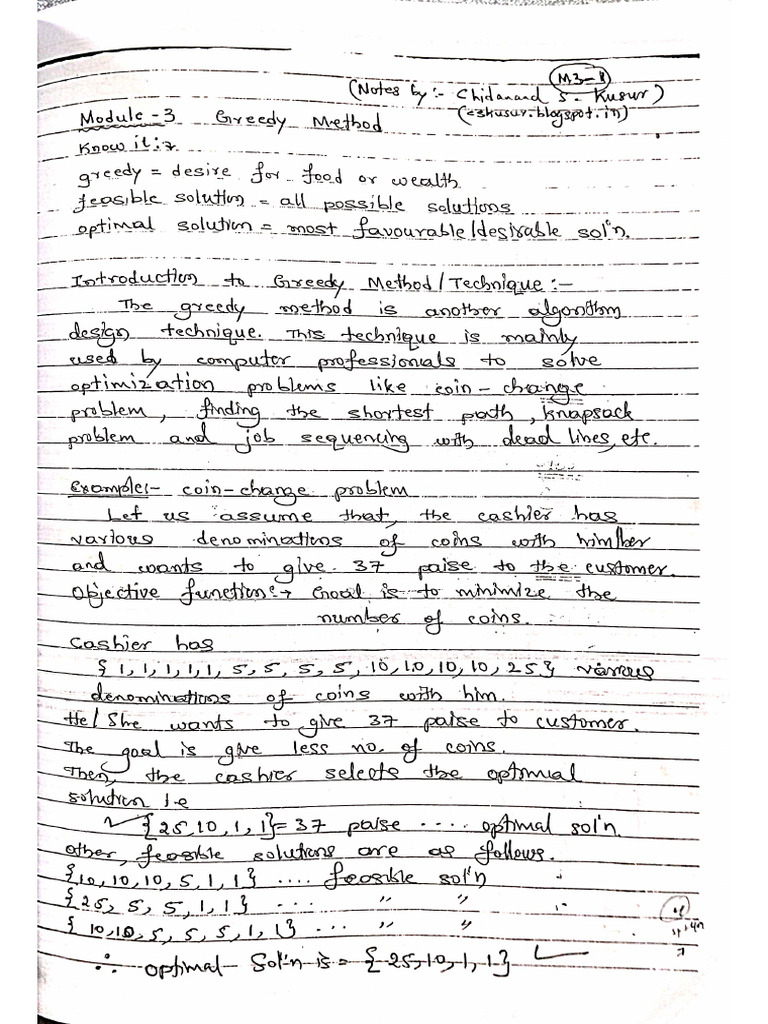 Greedy Technique | PDF