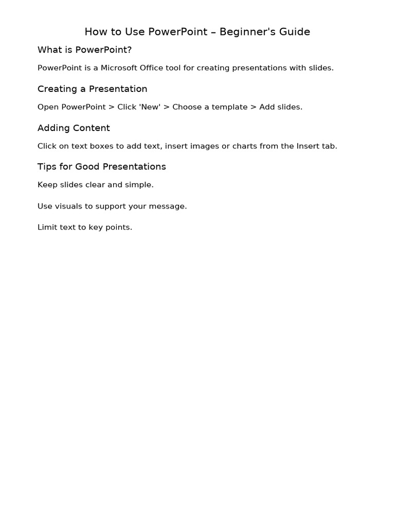 PowerPoint Basics | PDF