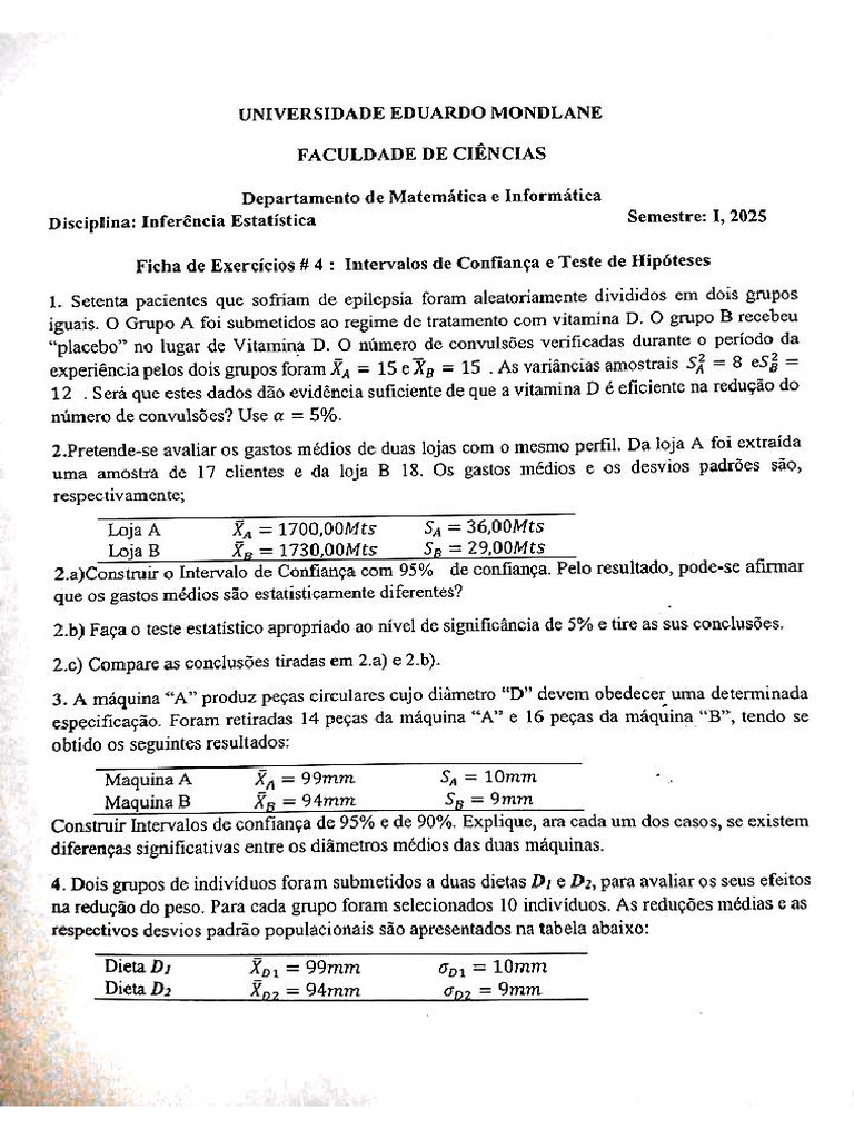 Ficha Inferencia | PDF