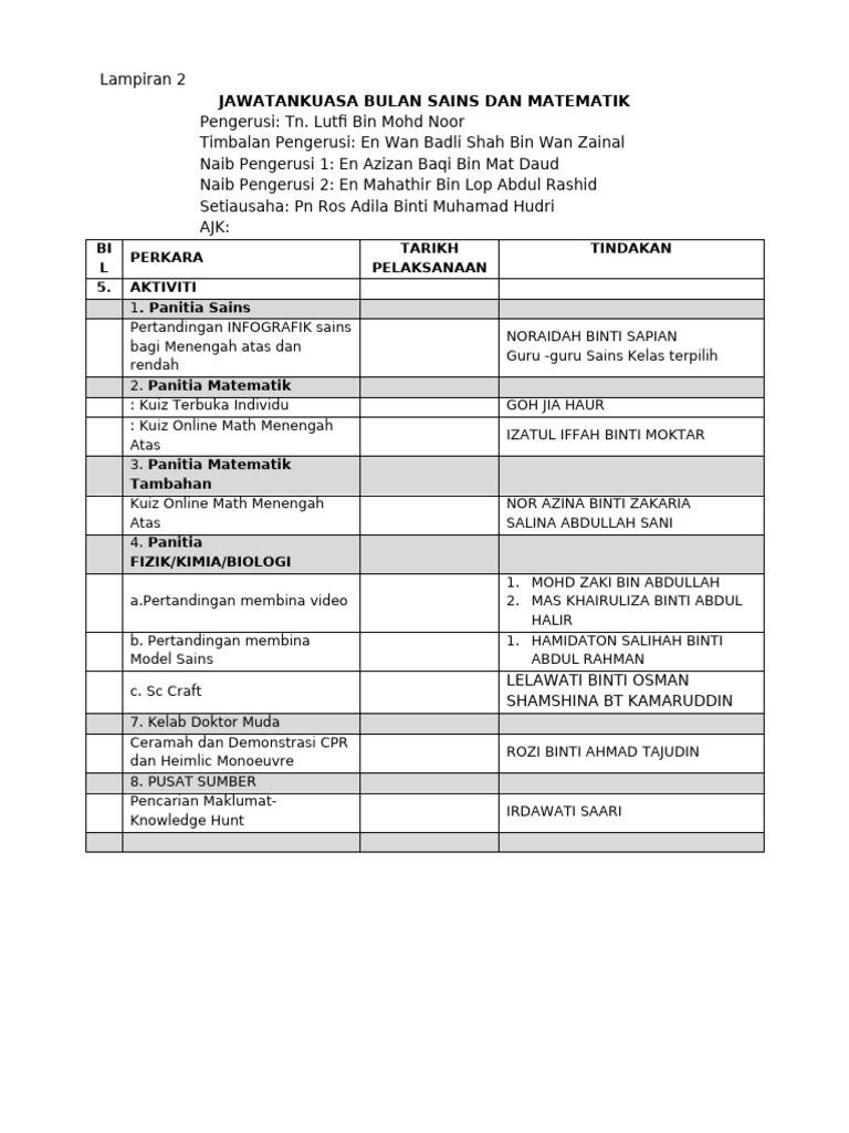 Infor Minggu Sains | PDF