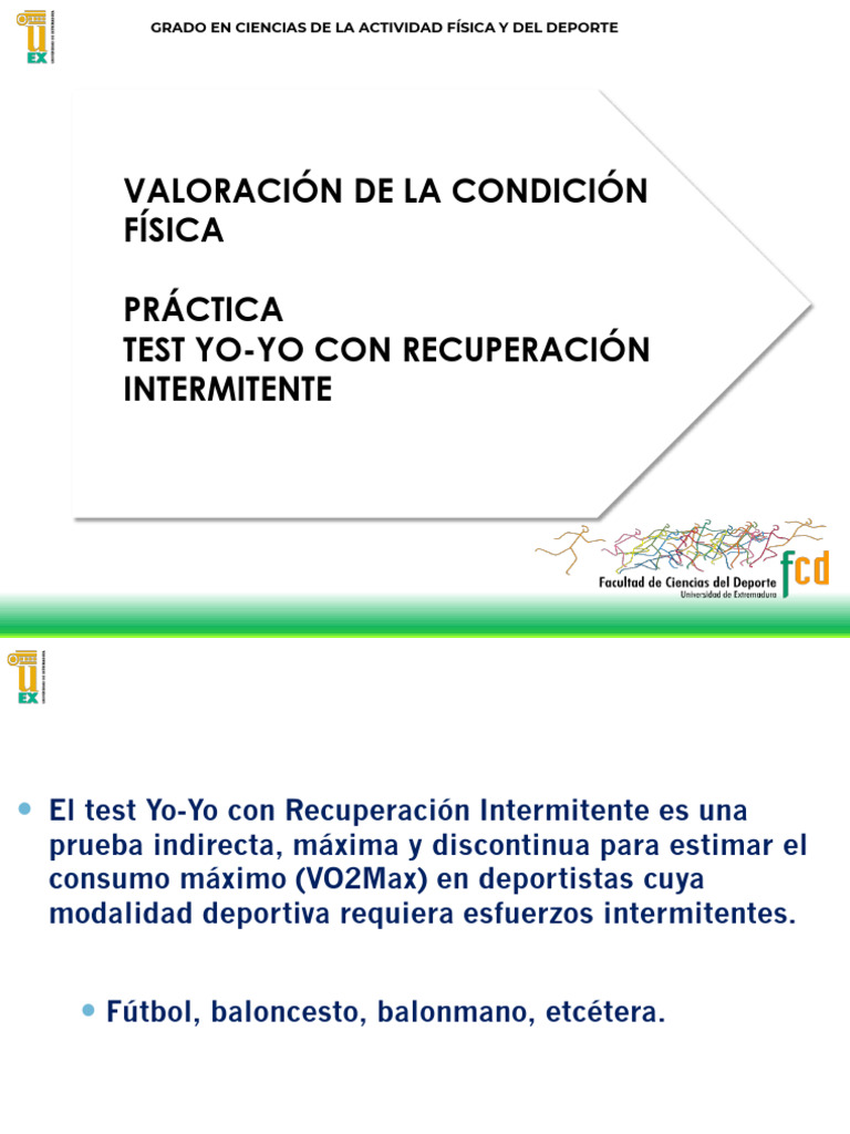 Test Yo-Yo de Recuperación Intermitente | PDF
