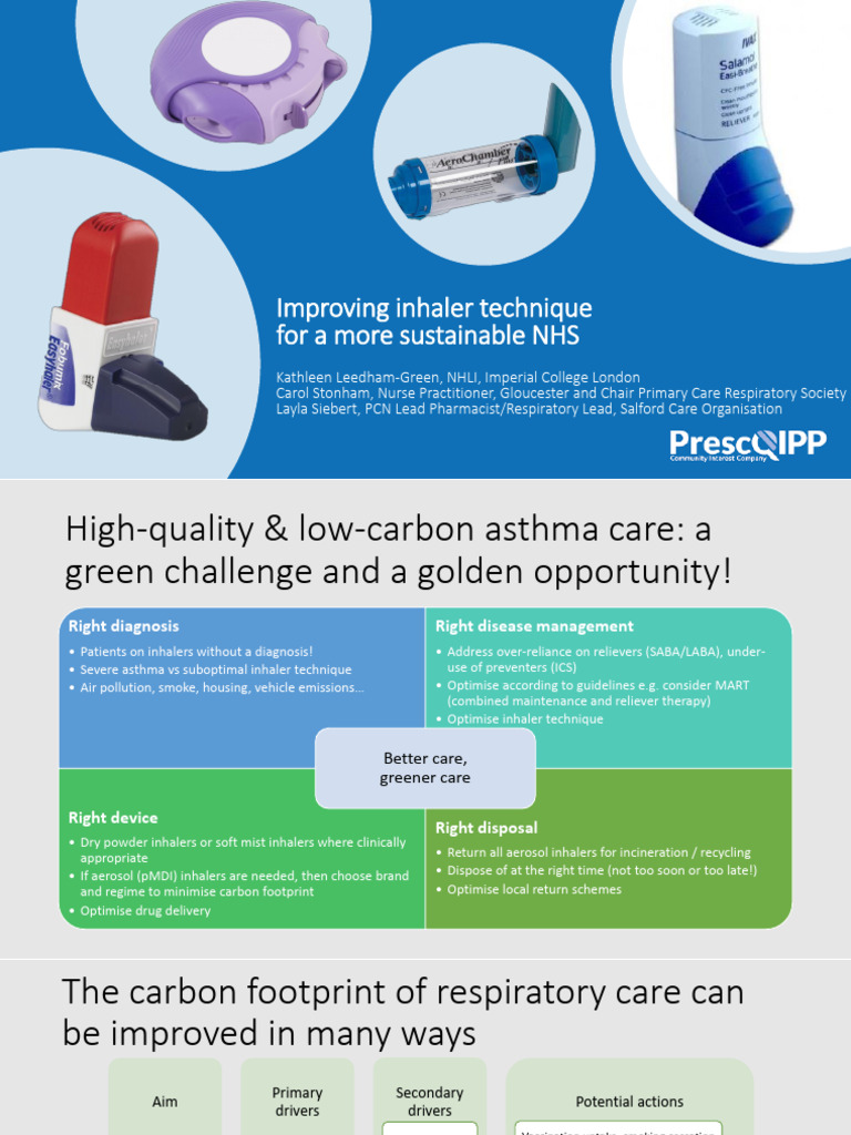 Improving Inhaler Technique For A Greener Nhs | PDF | Asthma | Health Care