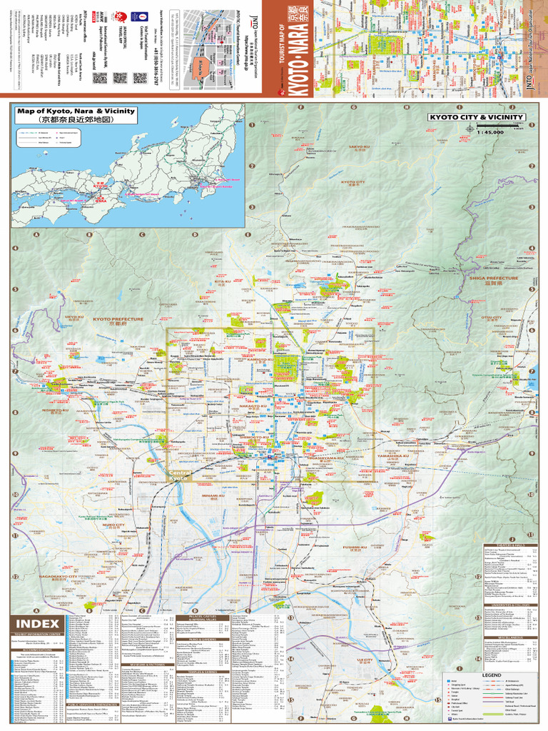 Kyoto-Nara Tourist Map 384 2p | PDF