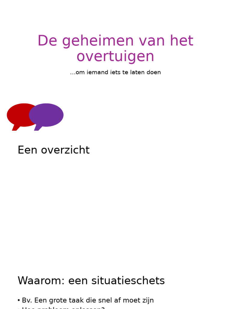 Presentatie - sjabloon overtuiging | PDF