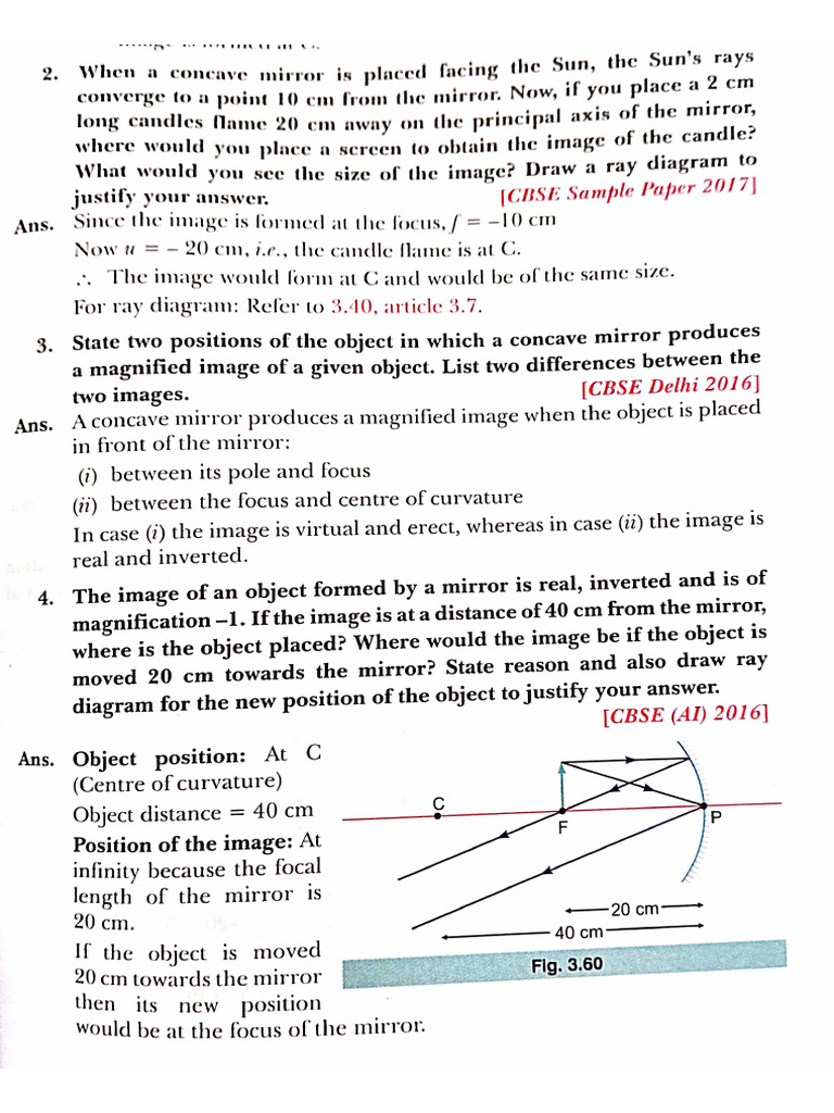 Practice Mirror Numericals | PDF