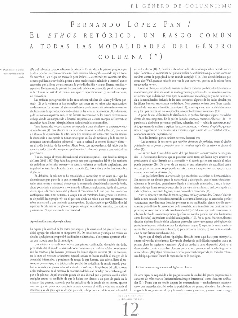 López Pan, Ethos Retórico | PDF