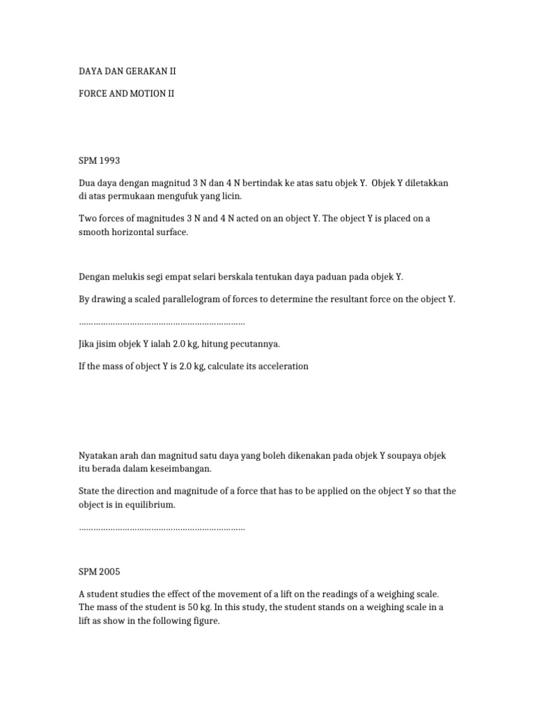 F5 Daya Dan Gerakan II Malay Only | PDF