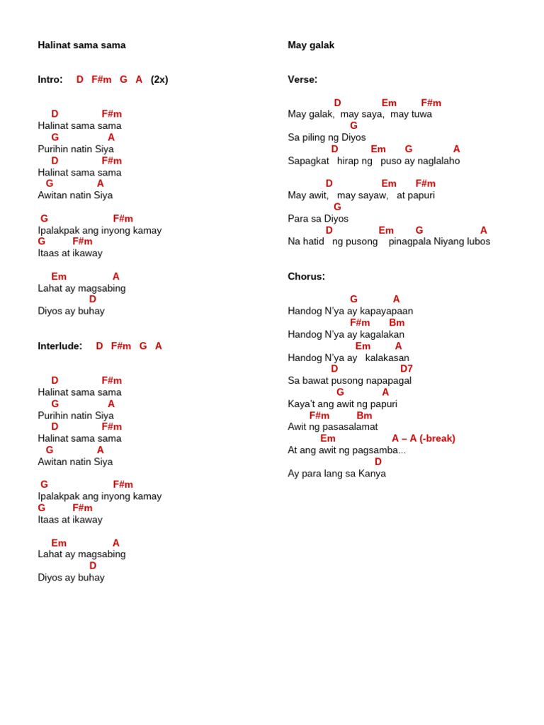 Halinat Sama Sama May Galak | PDF