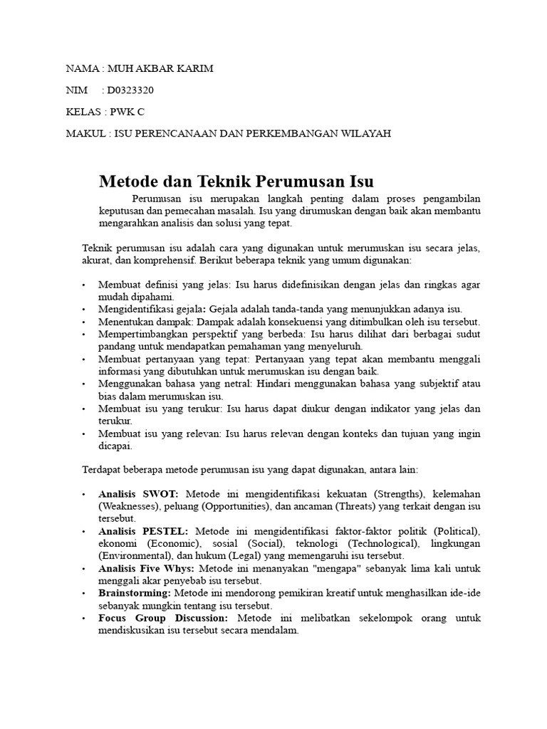 Muh Akbar Karim - D0323320 | PDF
