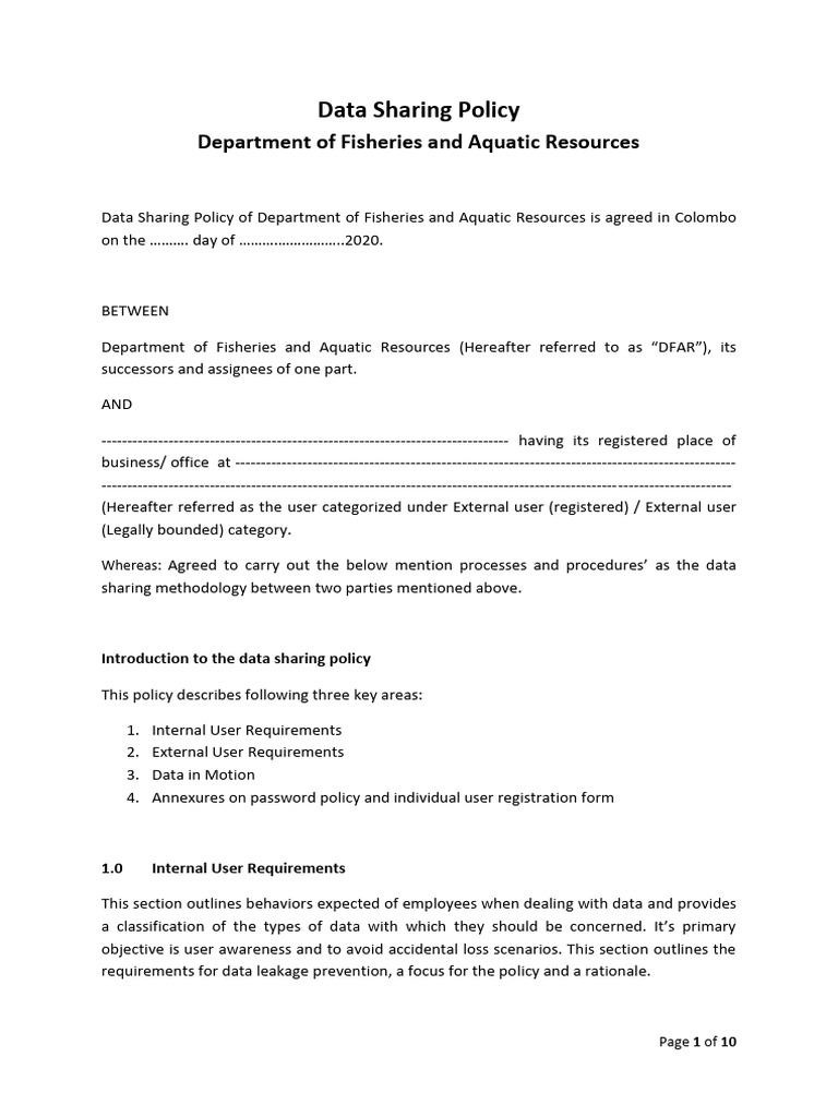Data Policy DFAR | PDF | Password | Information Security