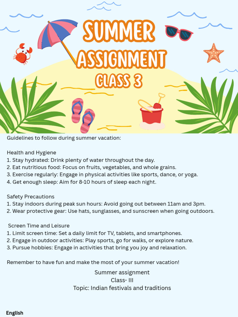 Summer Activities for 3rd to 4th Graders | PDF