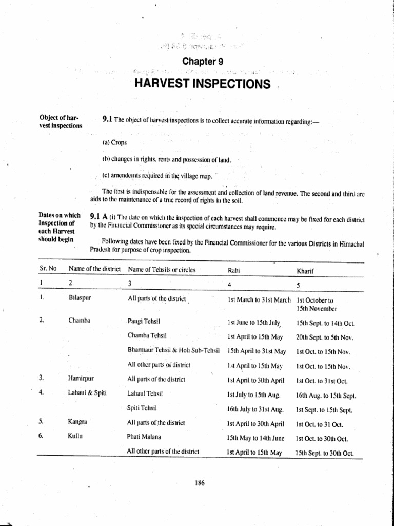 Harvest Inspections | PDF | Agriculture | Agronomy