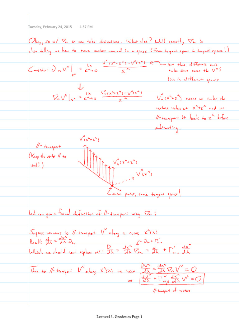 Lecture15 - Geodesics | PDF