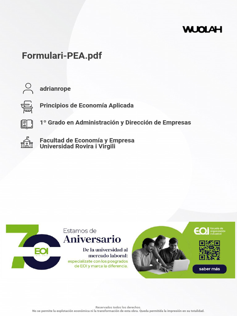 Formulari PEA PDF | PDF