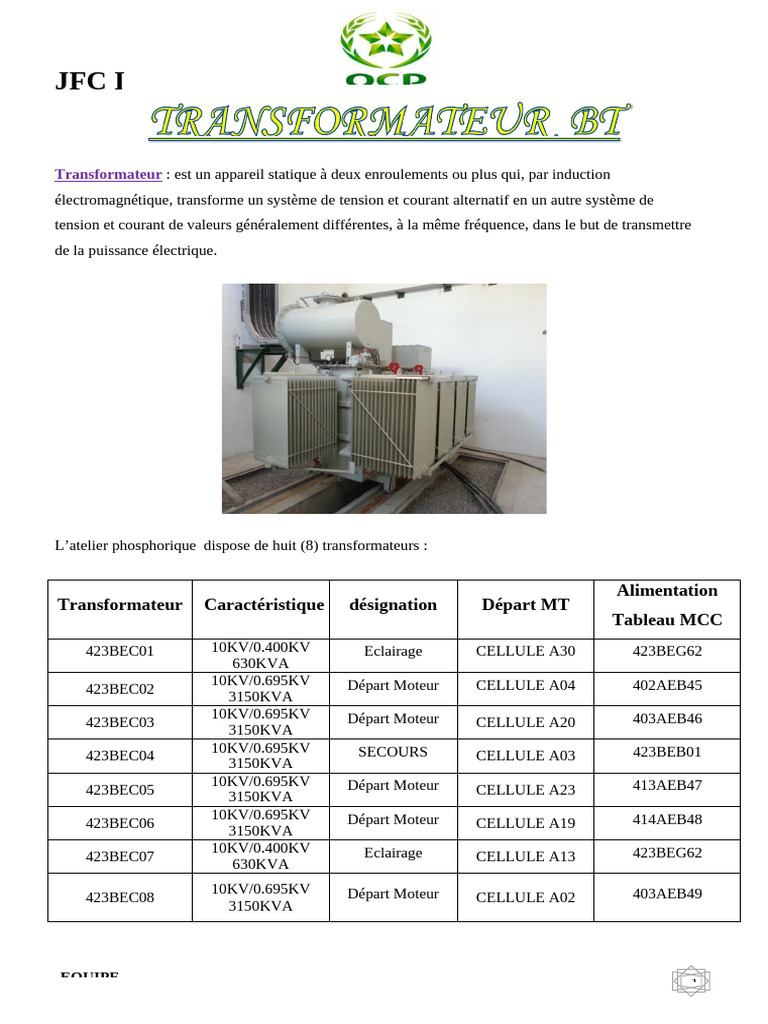 Transformateurs et Systèmes de Protection | PDF | Transformateur ...