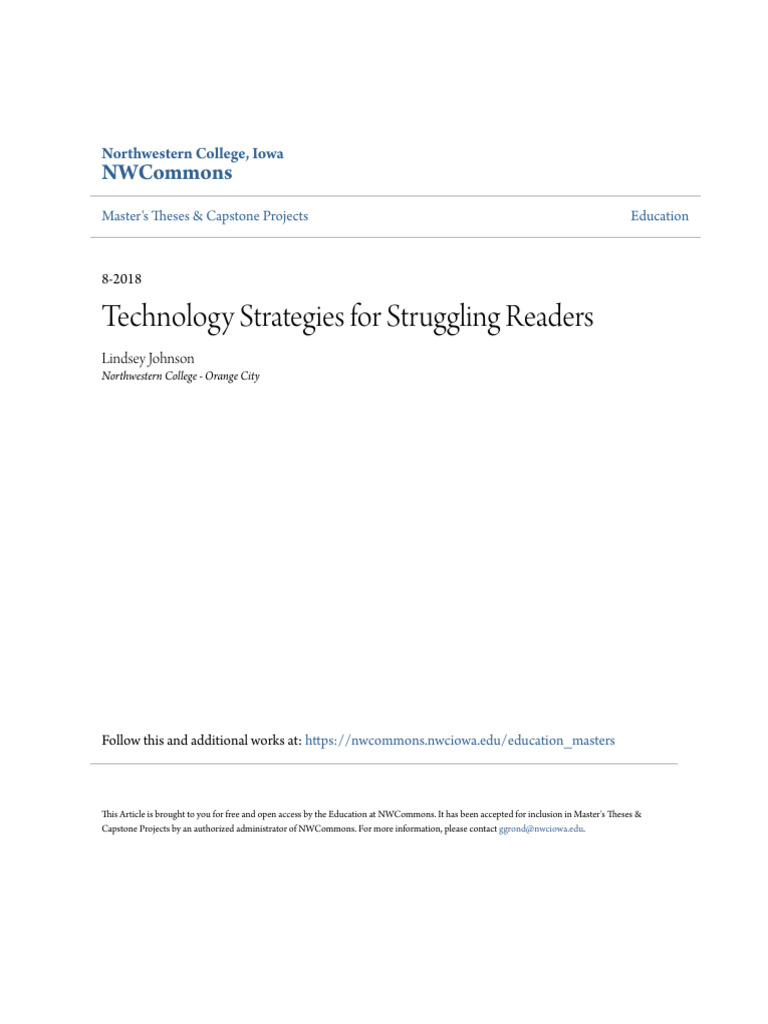 Technology Strategies For Struggling Readers | PDF | Reading ...