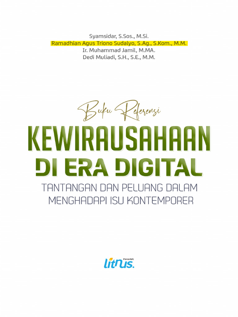 Buku Referensi Kewirausahaan Di Era Digital | PDF