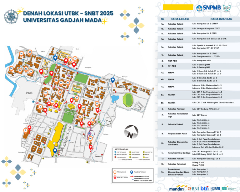 Denah UTBK 2025 Download | PDF