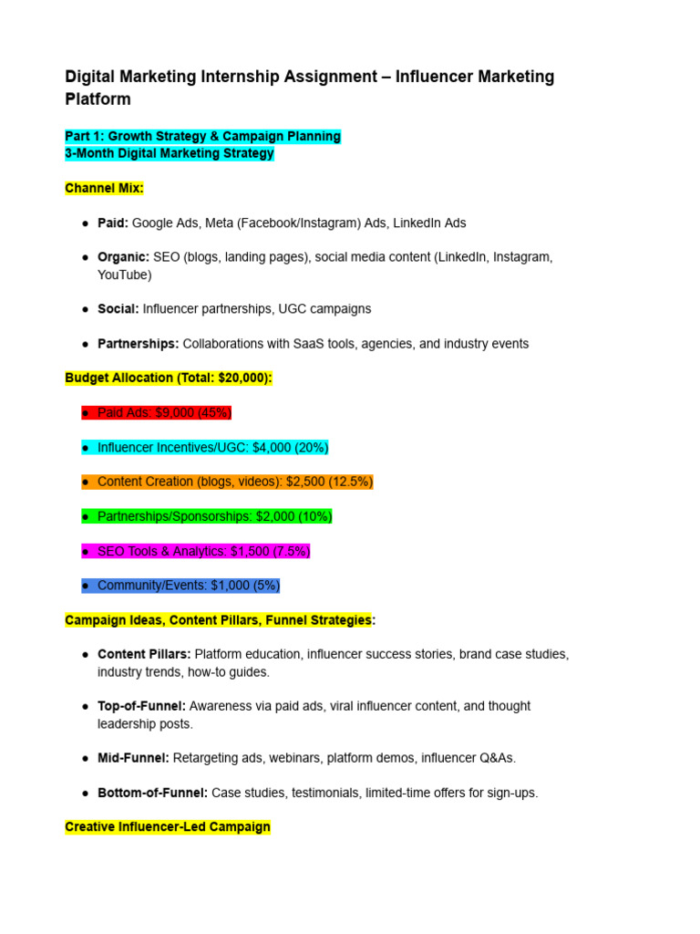 Influencer Marketing SWOT Analysis | PDF | Digital Marketing | Analytics