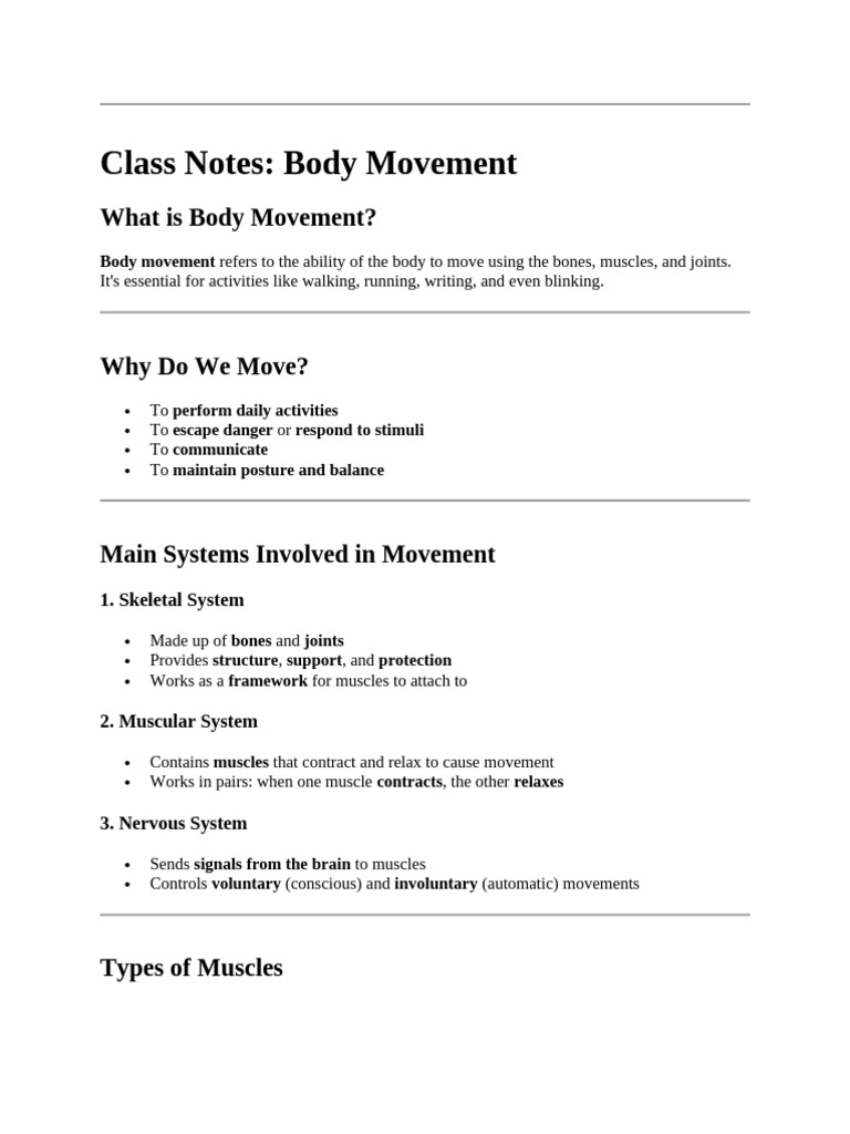 Understanding Body Movements | PDF