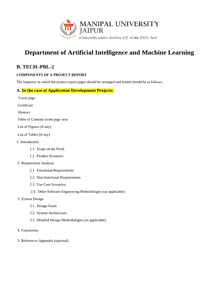 PBL-2 (Phase-1) Final Report Format | PDF | Methodology | Artificial ...