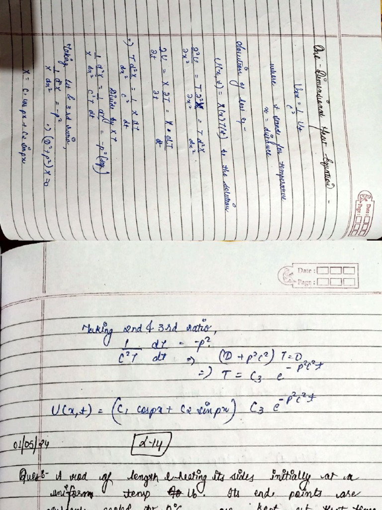 M4 Unit 2 (From 1D Heat Equation) | PDF