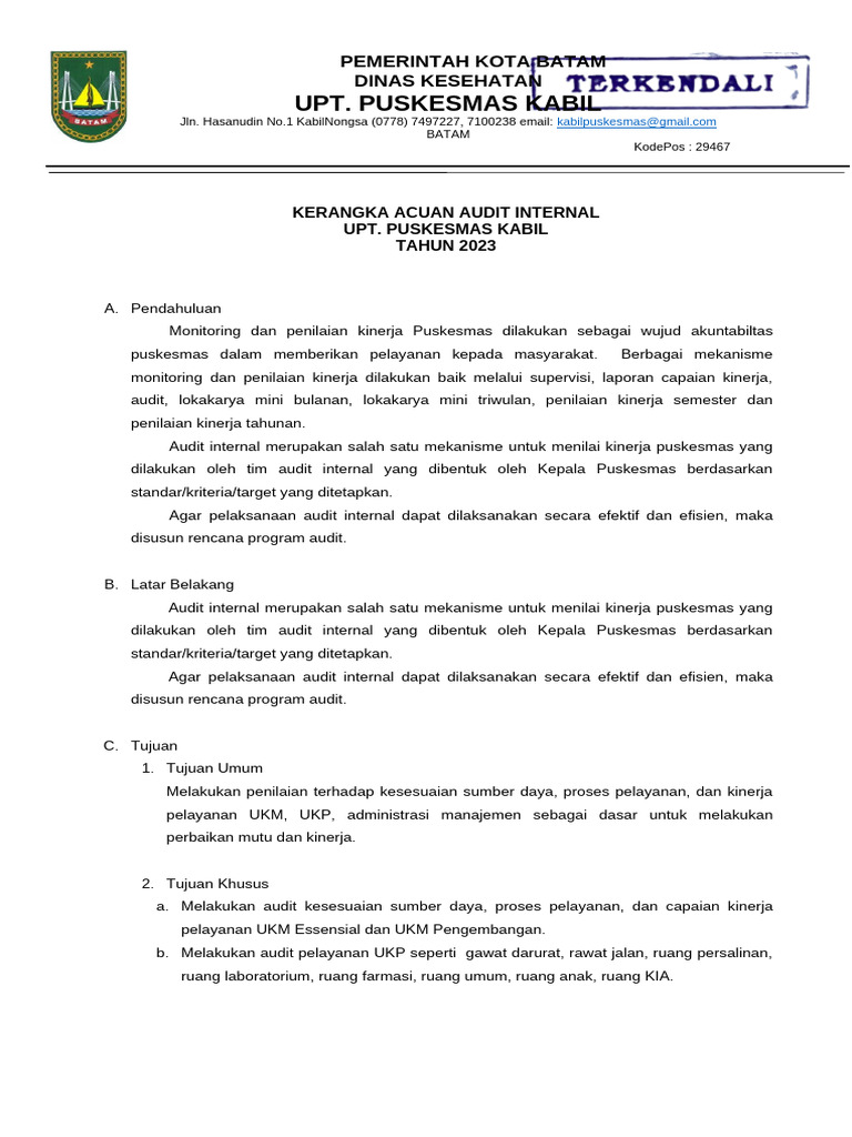 Kak Audit Internal | PDF