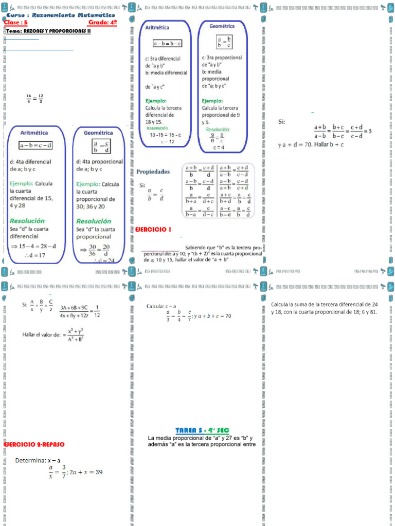 Clase 5 - Raz. Mat - 4° Sec-2025-Mayo | PDF