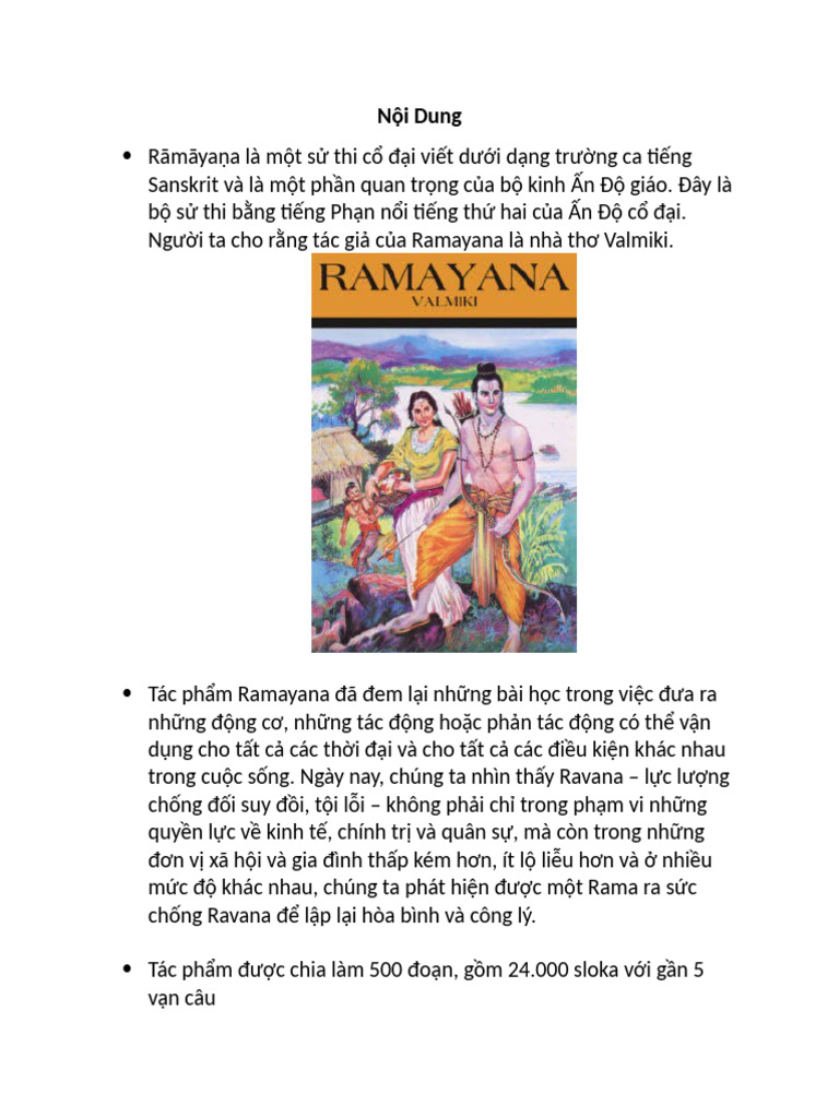 N I Dung S Thi Ramayana | PDF