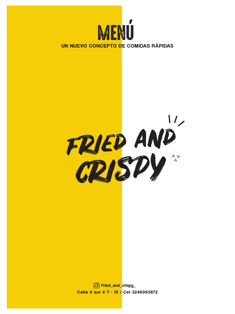 Fried and Crispy Menu | PDF | Pancho | Cocina latinoamericana