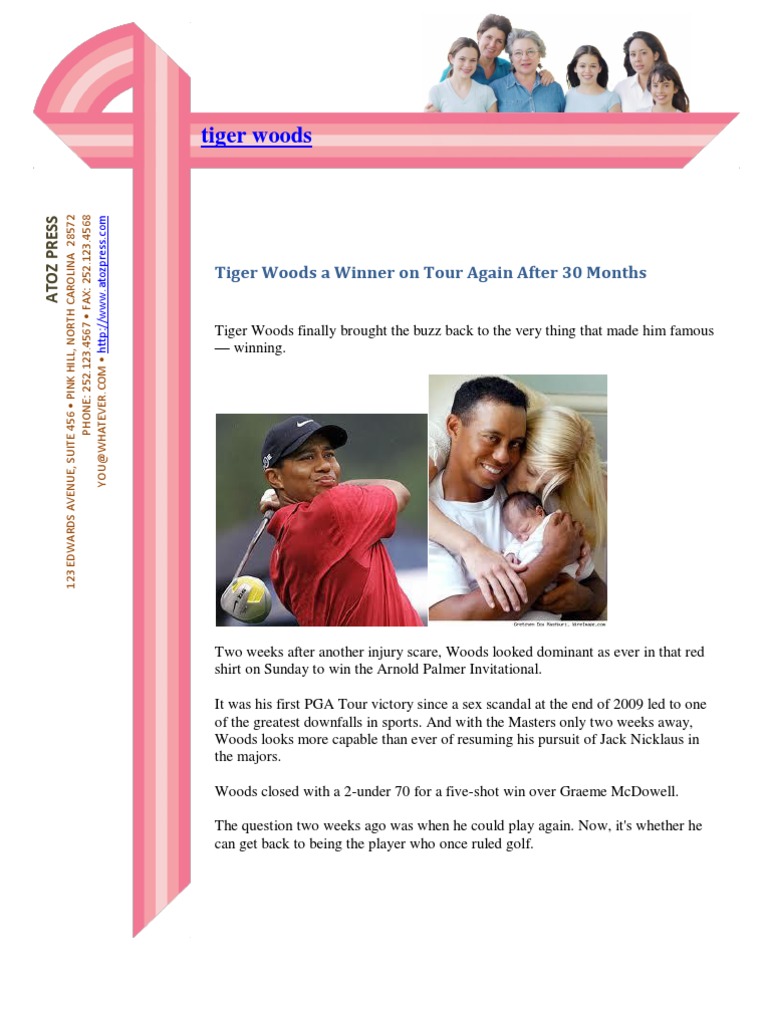 Tiger Woods | PDF | Tiger Woods | Par (Score)