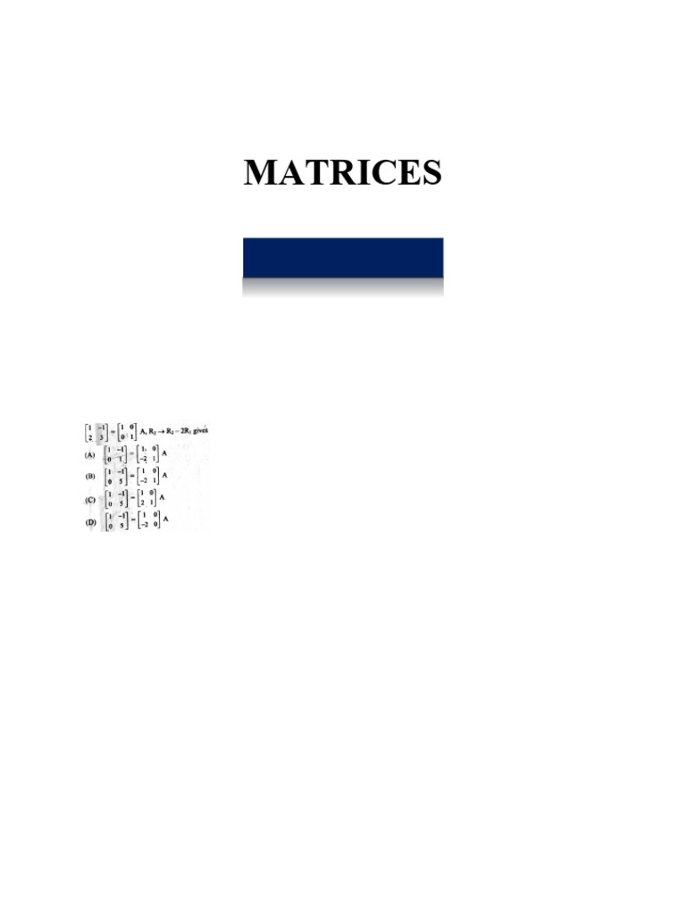 Matrices 1-1 | PDF