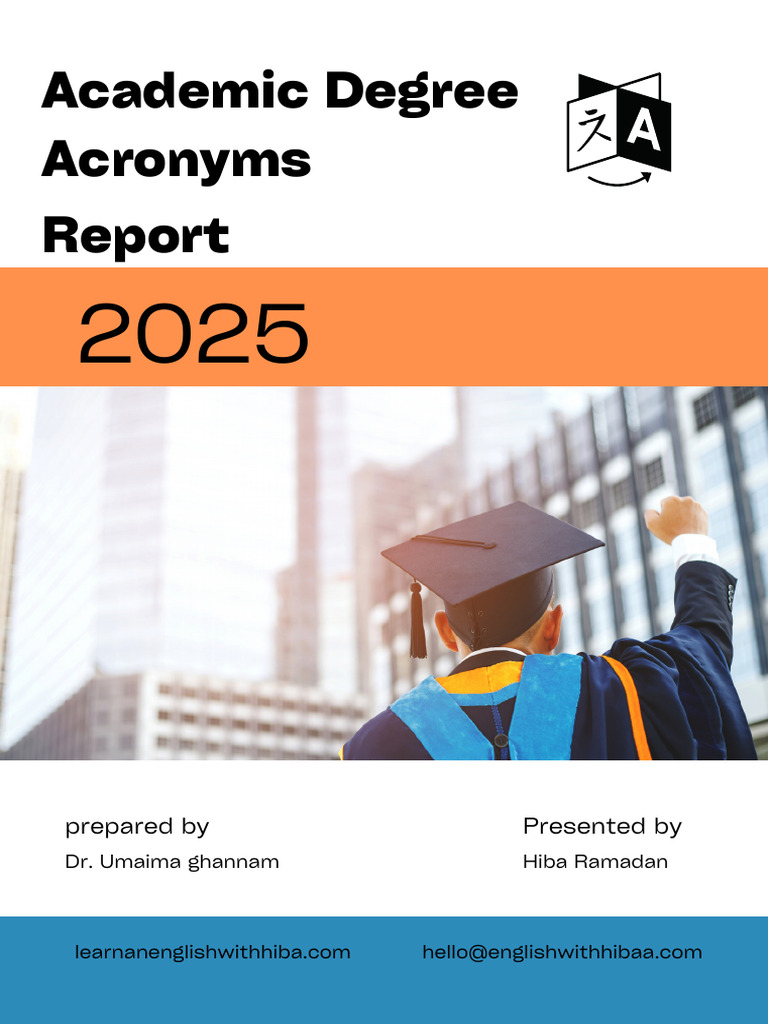 Report About Academic Degree Acronyms by Hiba | PDF | Academic Degree ...